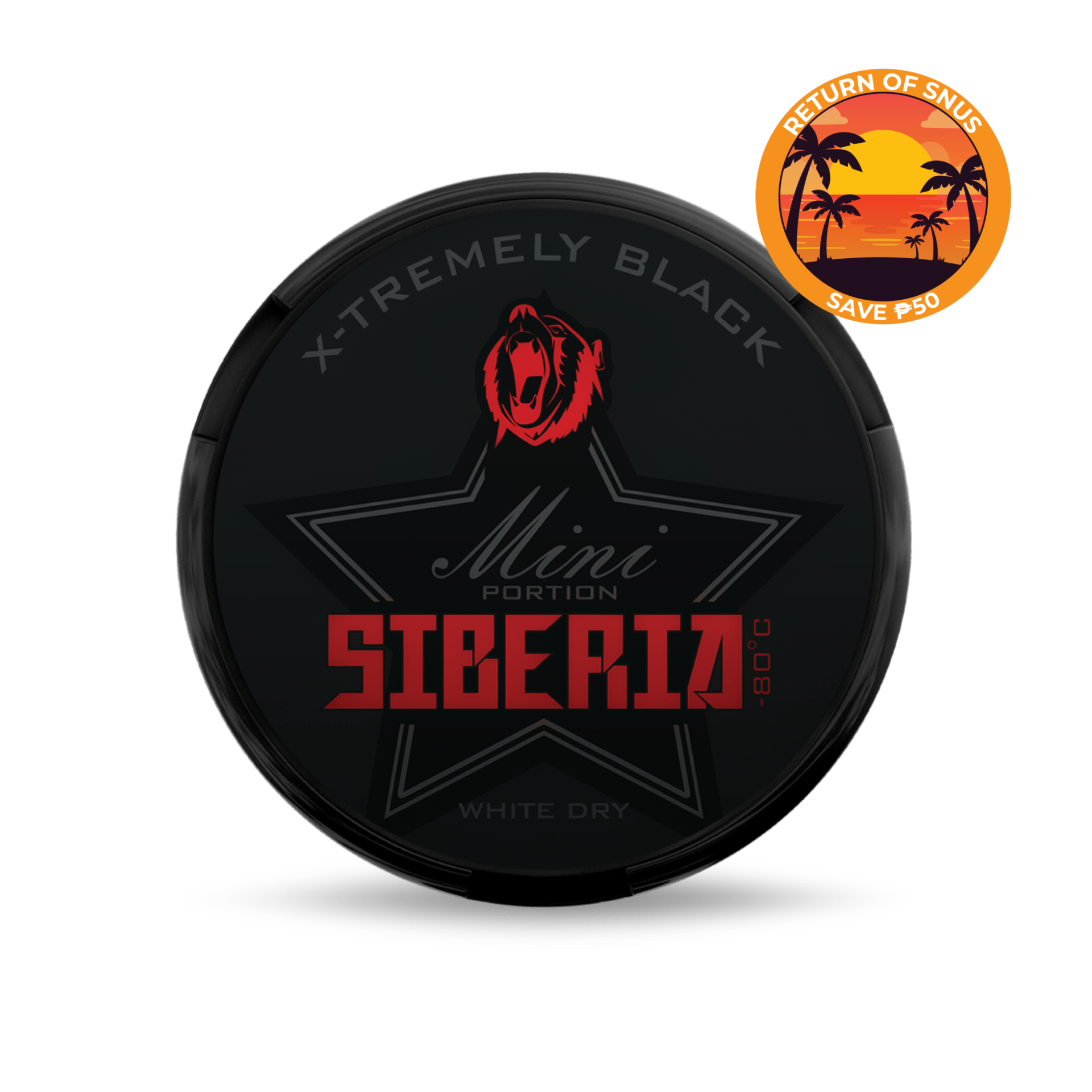 Siberia -80°C Extremely Black Mini White Dry - Smokeless Philippines