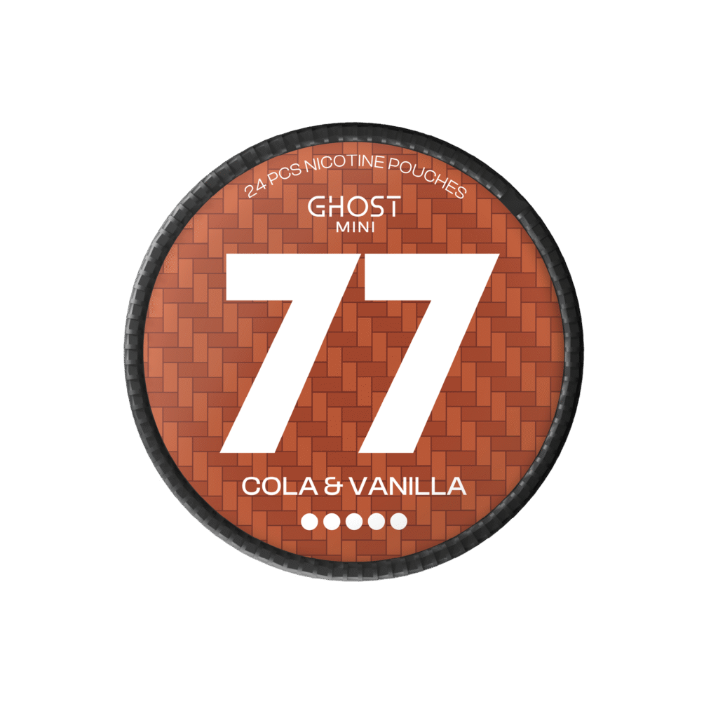 77 GHOST Mini Cola & Vanilla Ultra Strong Slim Nicotine Pouches ...